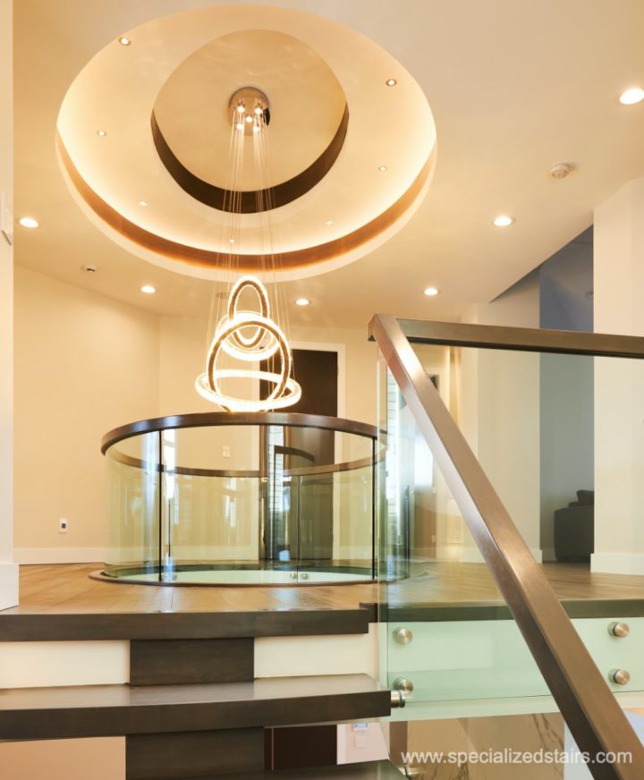 Elegant Curved Glass Railing - Specialized Stair & Rail