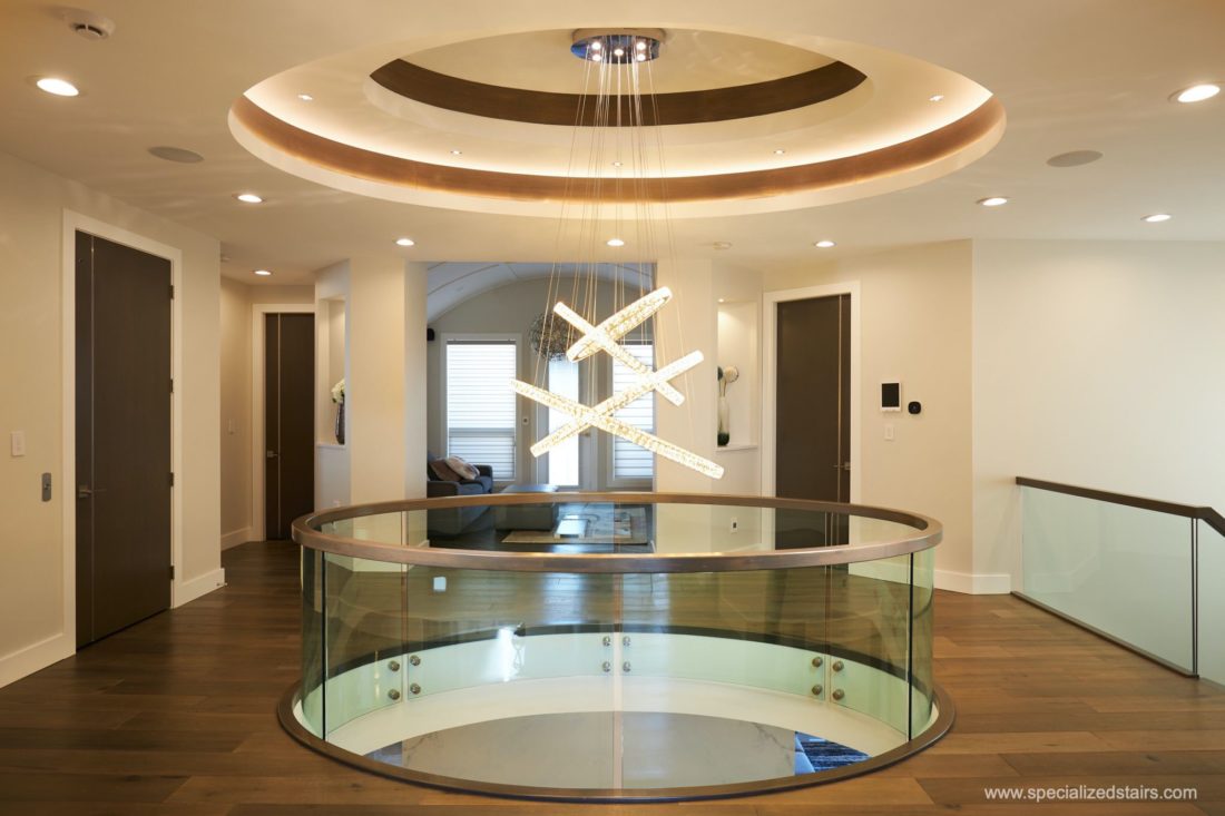 Elegant Curved Glass Railing - Specialized Stair & Rail