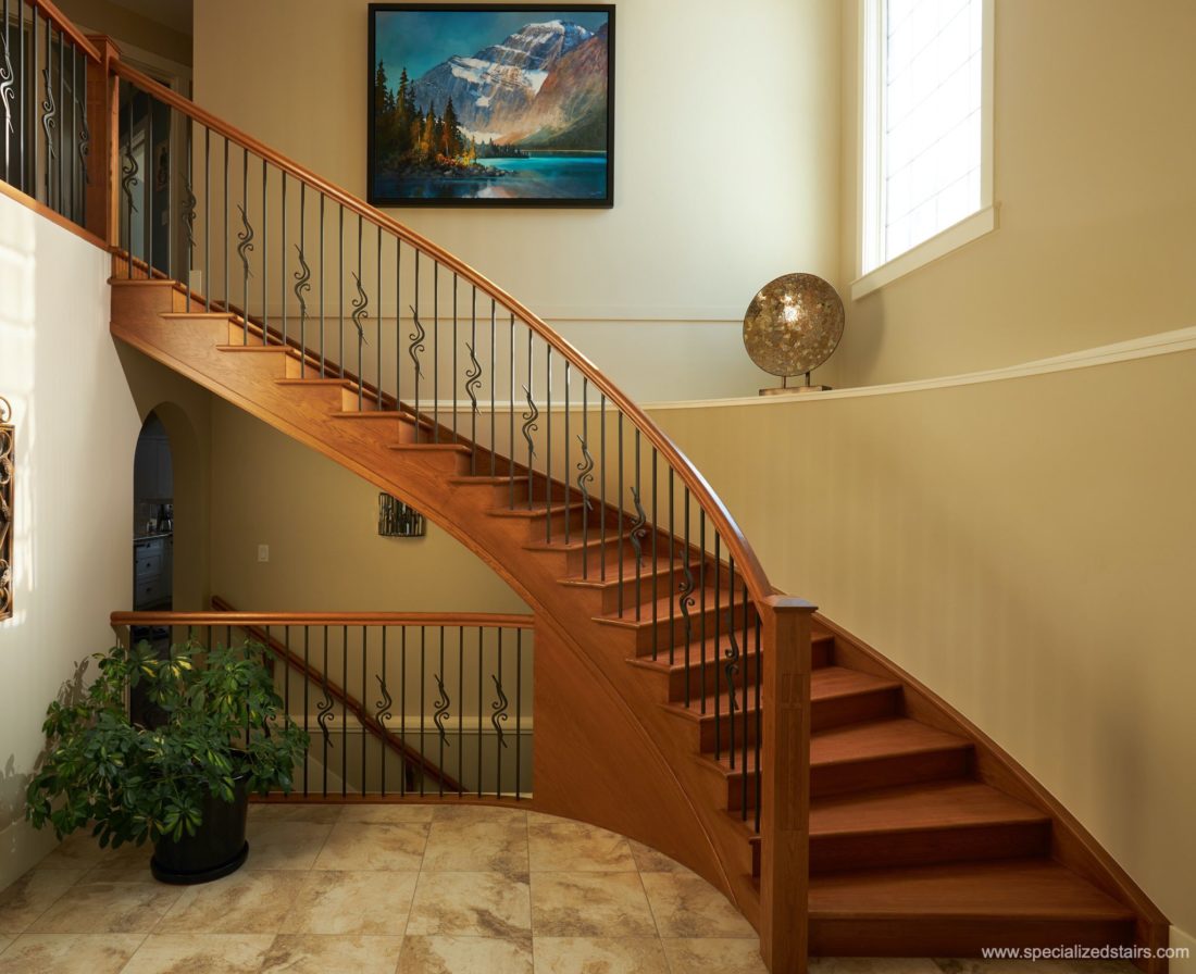 Curved White Oak Reno - Specialized Stair & Rail