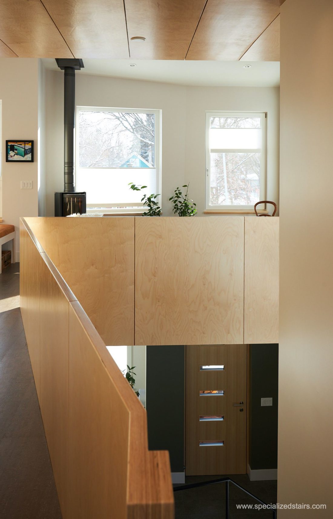 Baltic Birch Panel Railing - Specialized Stair & Rail