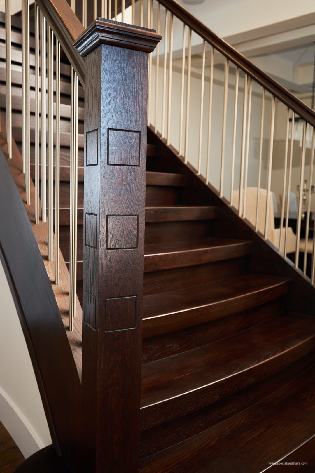 Contemporary Flared Staircase - Specialized Stair & Rail