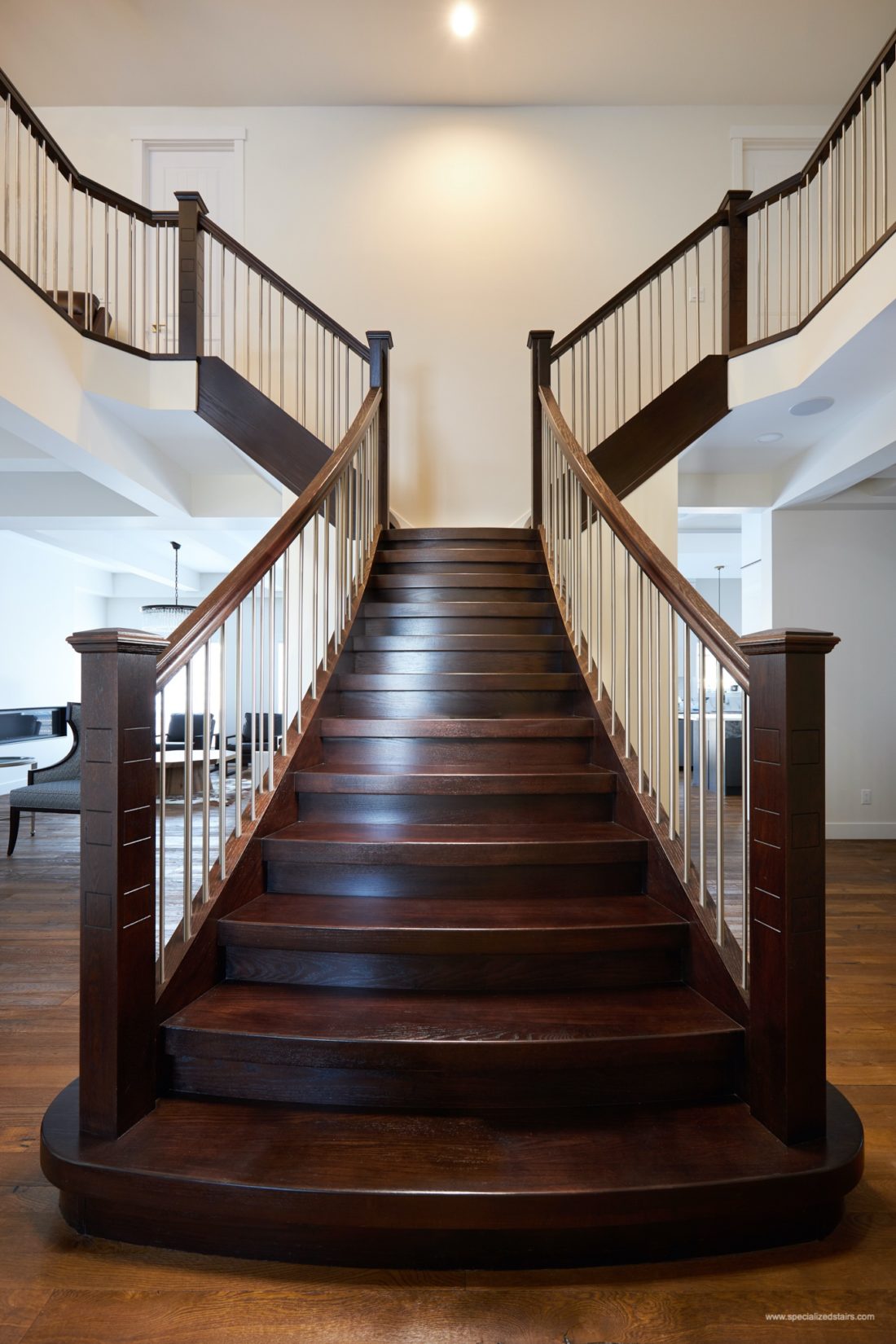 Contemporary Flared Staircase - Specialized Stair & Rail