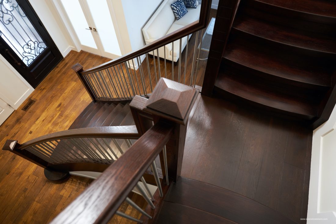 Contemporary Flared Staircase - Specialized Stair & Rail