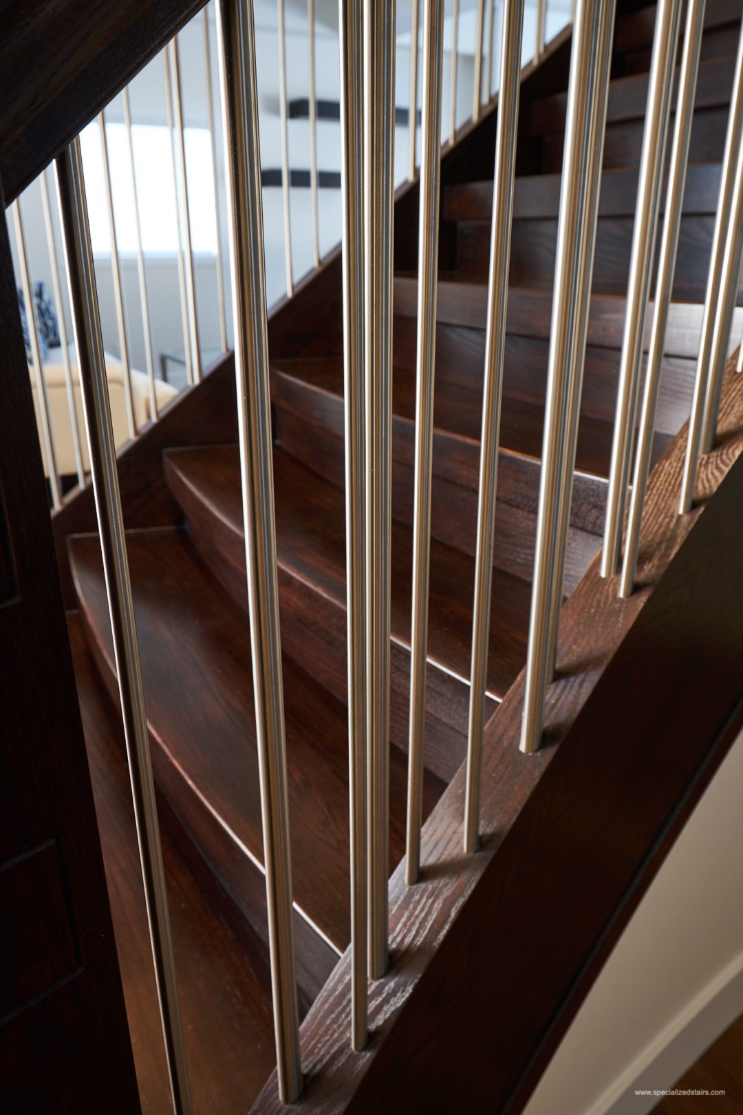 Contemporary Flared Staircase - Specialized Stair & Rail